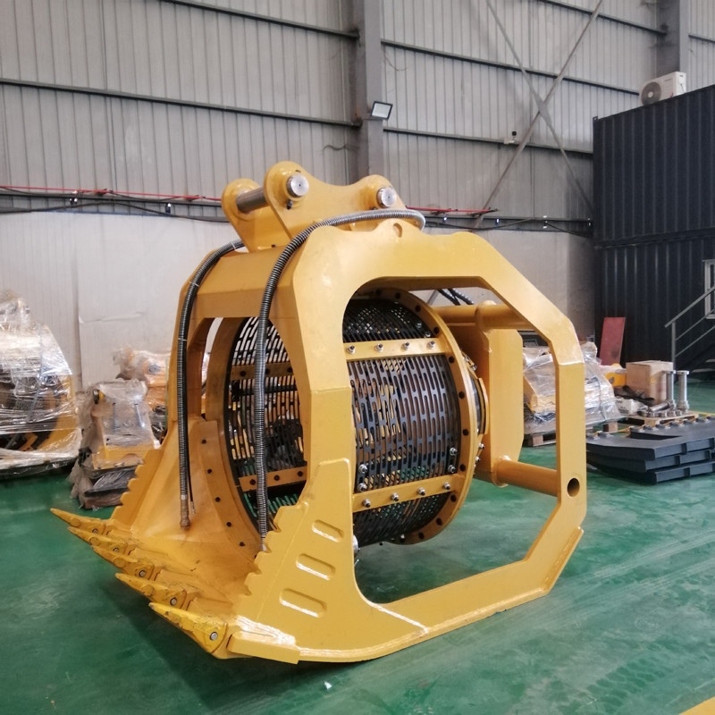 Rotating Sand Gravel Trommel Screen Bucket For Mini Excavator In Yellow ...